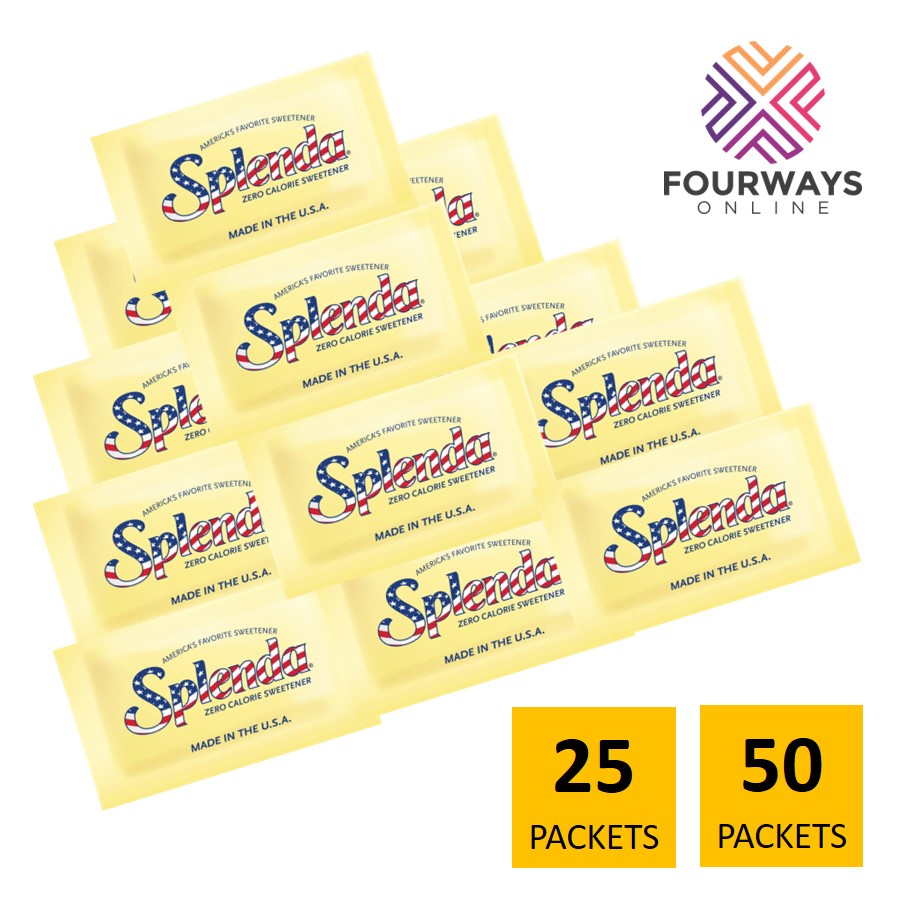 Splenda No Calorie Sweetener 25 Packets / 50 Packets / 100 Packets ...