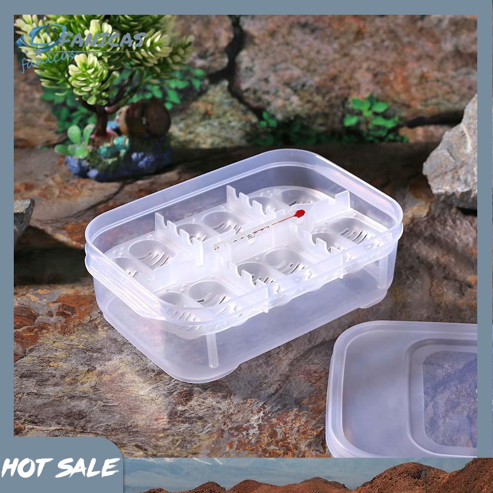 12 Grids Practical Plastic Reptiles Egg Incubator Tray Lizard Snake ...