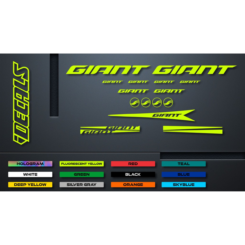 GIANT MTB FRAME DECAL STICKERS | Shopee Philippines