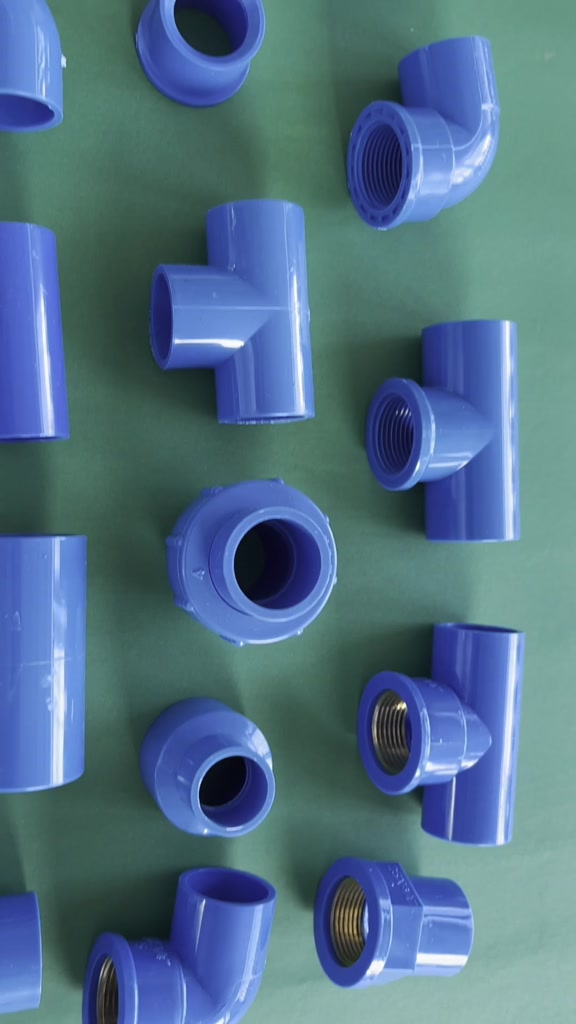 PVC Blue Fittings - Coupling, Tee, EIbow, End Cap, Plug, Threaded ...