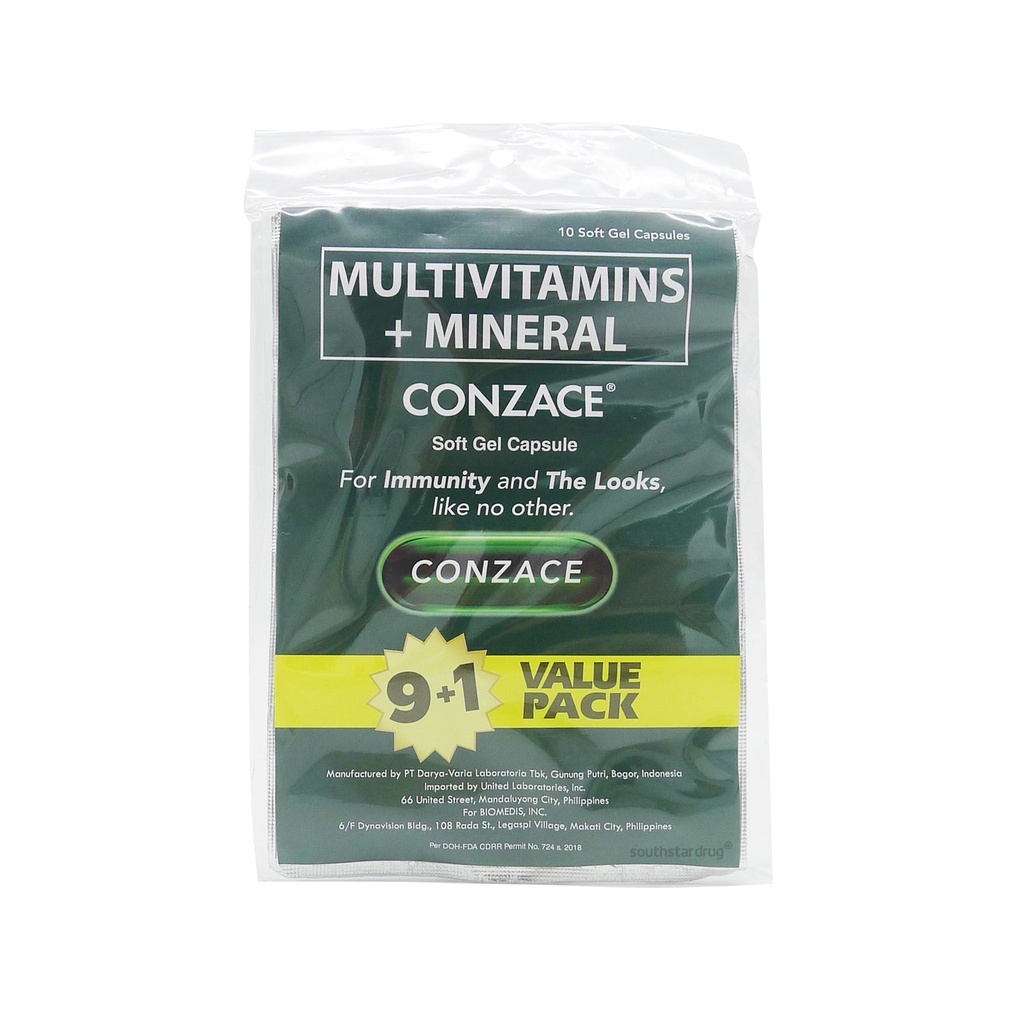 Conzace 9 + 1 Soft Gel Capsule | Shopee Philippines