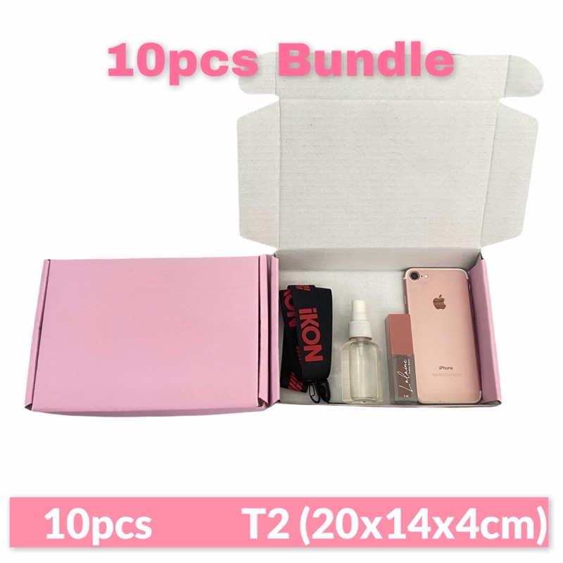 10pcs T2 Pink/Brown Corrugated Gift Box Shipping Carton Souvenir ...