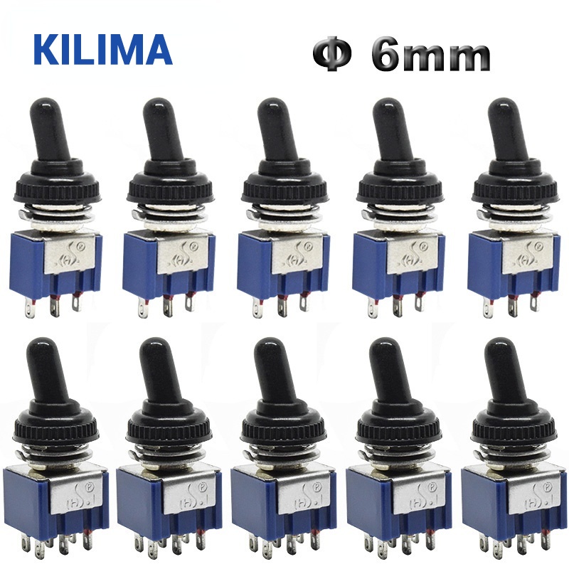 10/5 Pcs MTS-102 103 MTS-202 203 Toggle Switch 6A 125VAC on on SPDT 6mm ...
