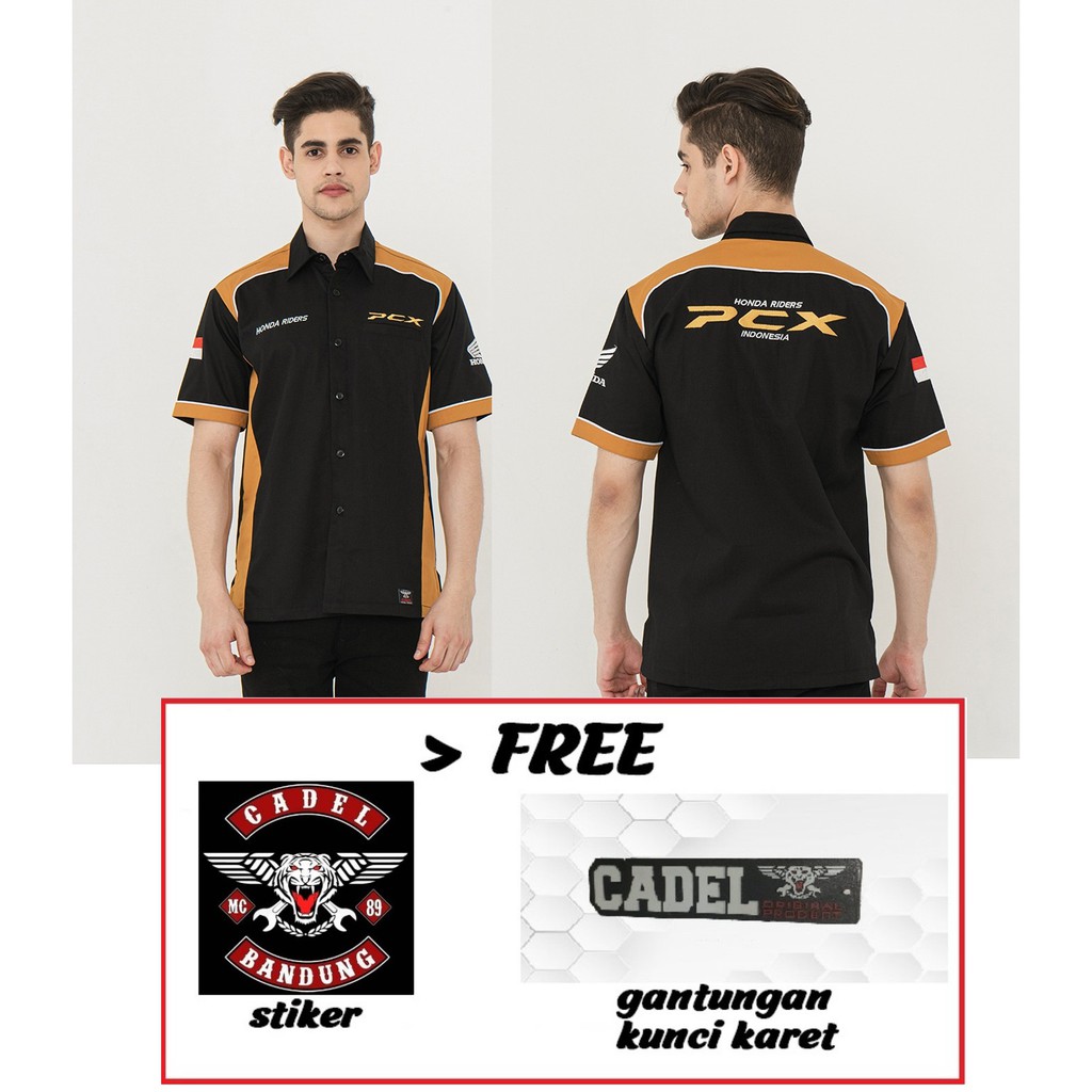 PRIA KEMEJA Honda PCX Premium Shirt PCX Hem Motorcycle Bikers Shirt Men ...