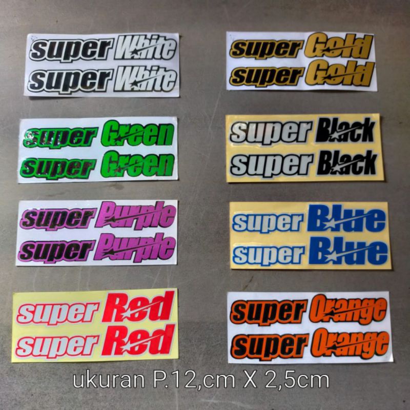 Sticker cutting Sticker super reed super blue super black | Shopee ...