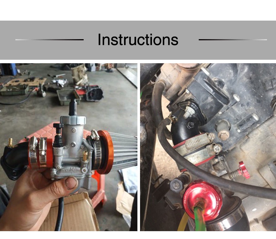 Motorcycle Carburetor Manifold Intake PIPE With 35mm Carburador Adapter ...