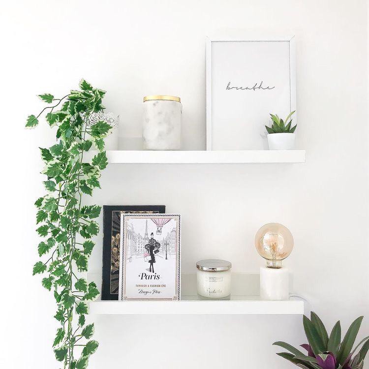 Floating SHELF 60 Shelves Wooden Shelves Wall Bookshelf Shoe Racks ...