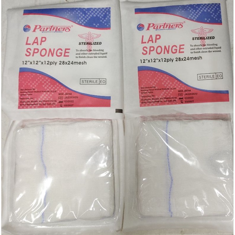Lap Sponge/Laporatomy(PARTNERS) sold per pack | Shopee Philippines