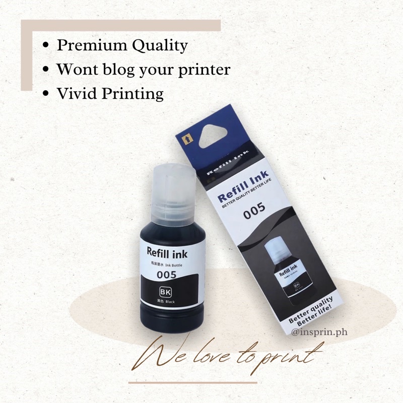 Compatible Refill Ink 005 work with M1100 M1120 Epson Printer 127ML ...