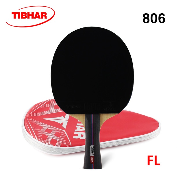 TIBHAR 806/608 Professional Table Tennis Racket FL Handle Ping Pong Bat Glued With Pimples In ...