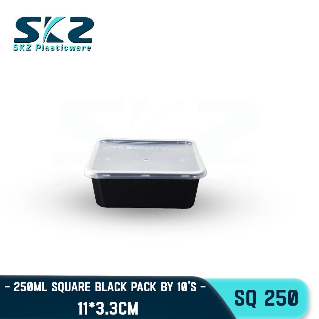 SKZ BLACK SQUARE CONTAINER SERIES SQ250 250ml ENVIRONMENTAL FRIENDLY ...