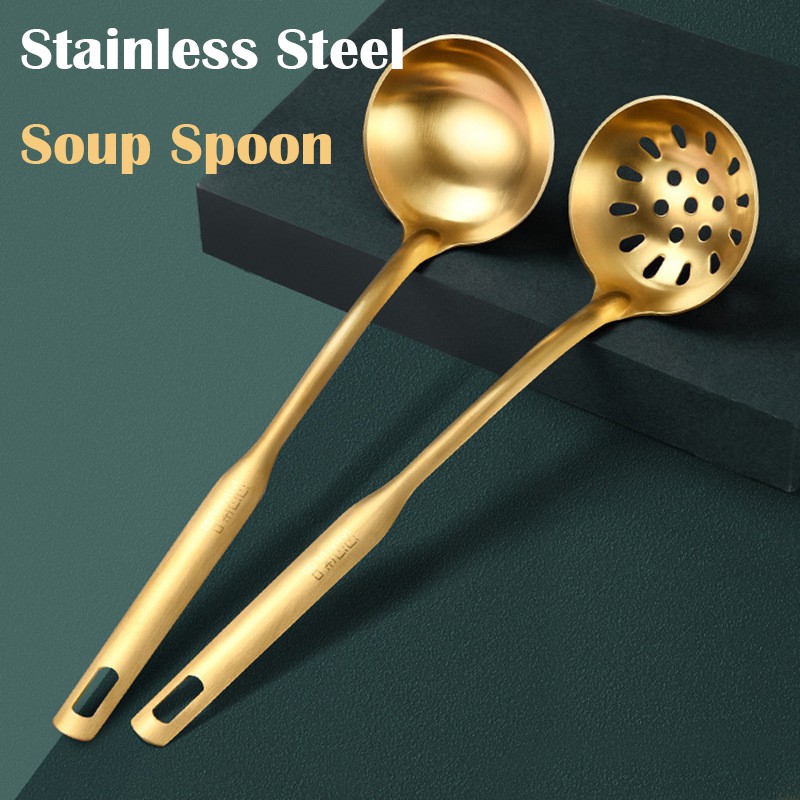 304 Stainless Steel Laddle Slotted Spoon Soup Spoon Homeliving ...