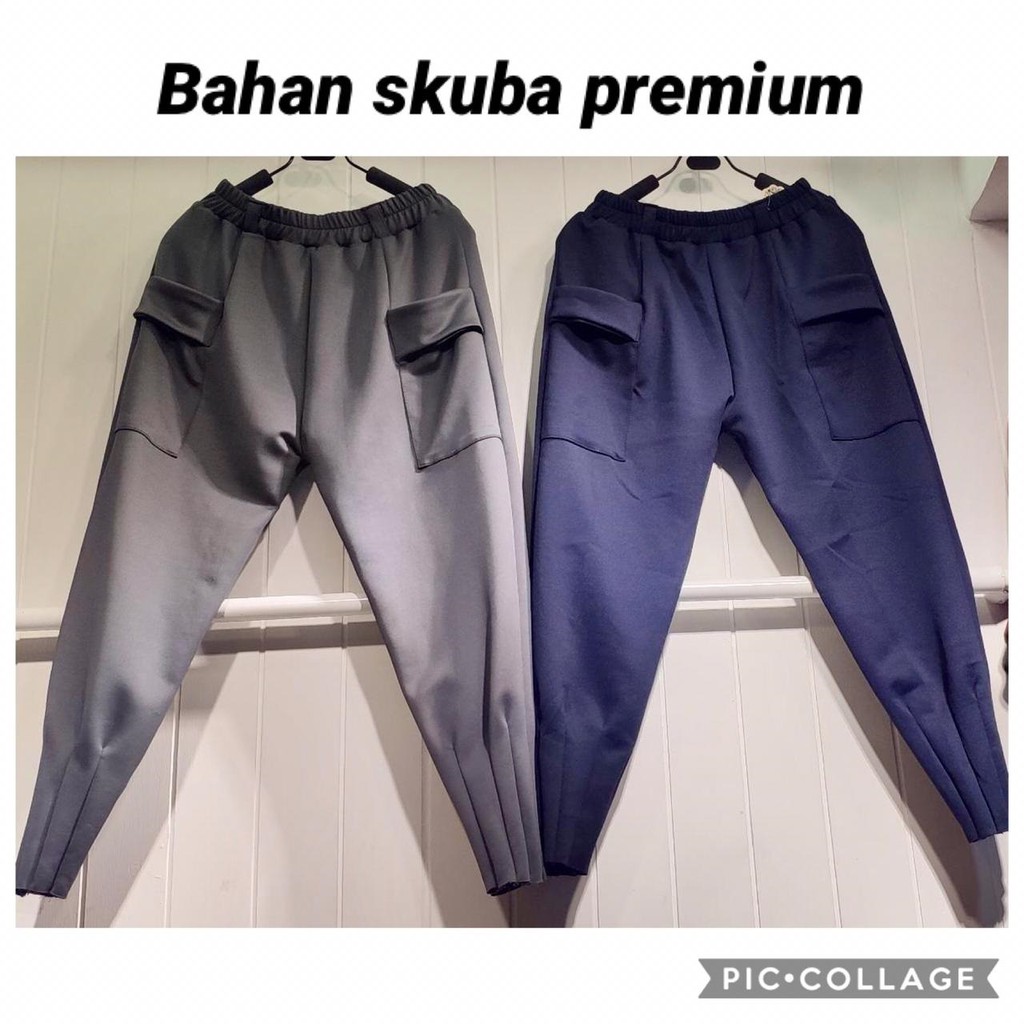 YN- pocket pants made of scuba | Shopee Philippines