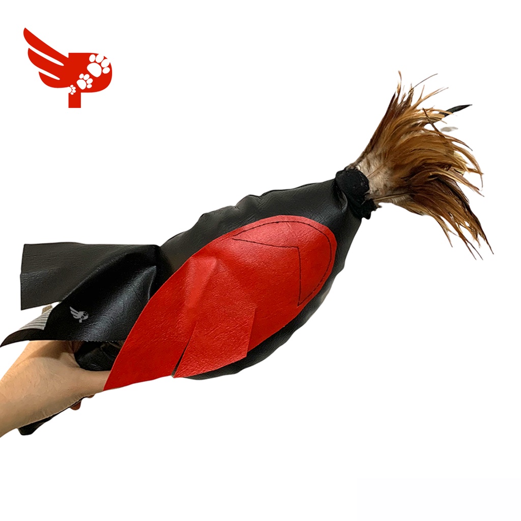 Dummy Cock for Training - Red with Feathers - Synthetic Leather ...