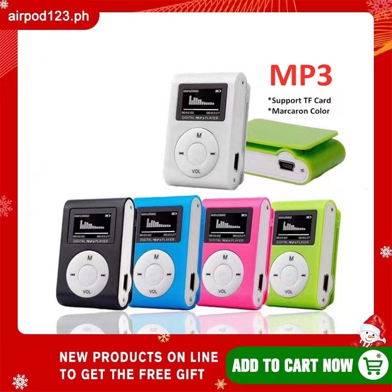 Mini Portable MP3 Player with Screen Macaron Color Sport Colorful Mp3 ...