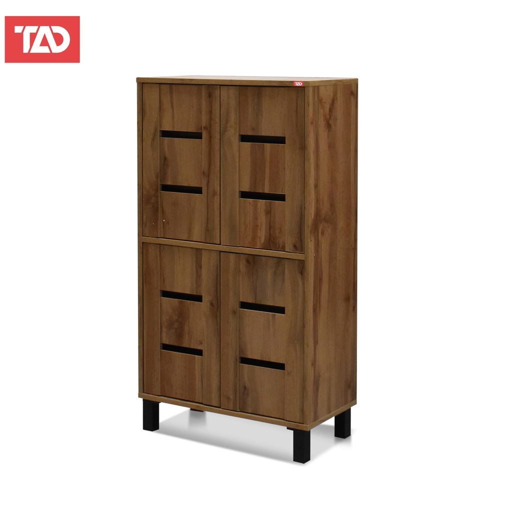 TAD MELO 4 WOODEN SHOE CABINET, SHOE RACK, SHOE STORAGE WITH 4 DOOR ...