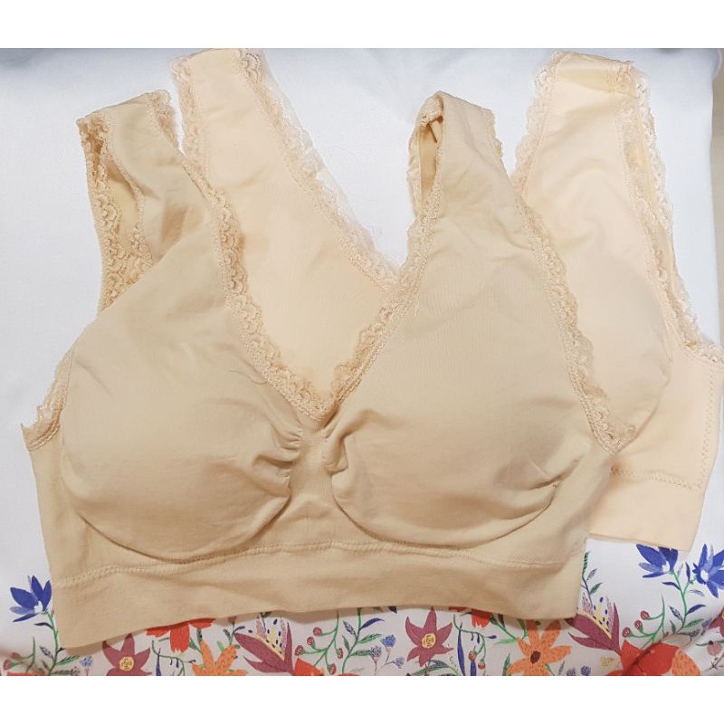 sport bra Whole Piece Woven Fabric With A Hook On The Back | Shopee ...