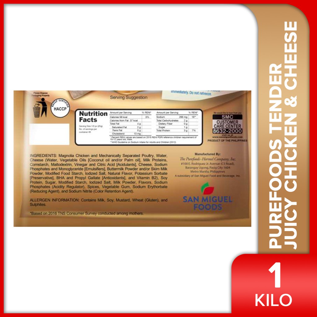 Purefoods Tender Juicy Hotdog Chicken and Cheese 1KG | Shopee Philippines