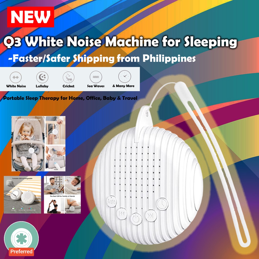 White Noise Sound Machine for Baby Rechargeable | Lullaby Music Box for ...