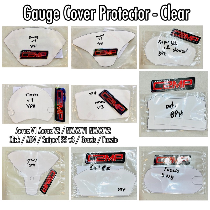Gauge Cover Protector Clear Aerox V1 Aerox V2 NMAX V1 NMAX V2 Click Adv ...