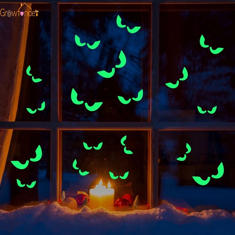 Luminous 3D Bat Wall Window Stickers Glowing In The Dark Peeping Eyes ...