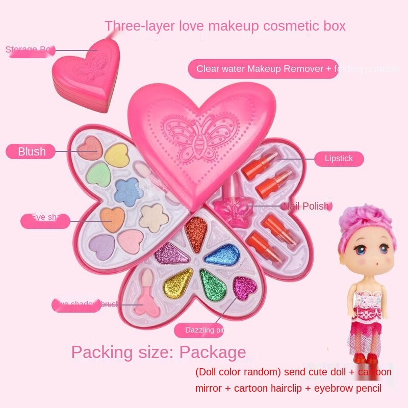 Cosmetics Set for kids girl puff dress for girl Non-Toxic Full Set ...