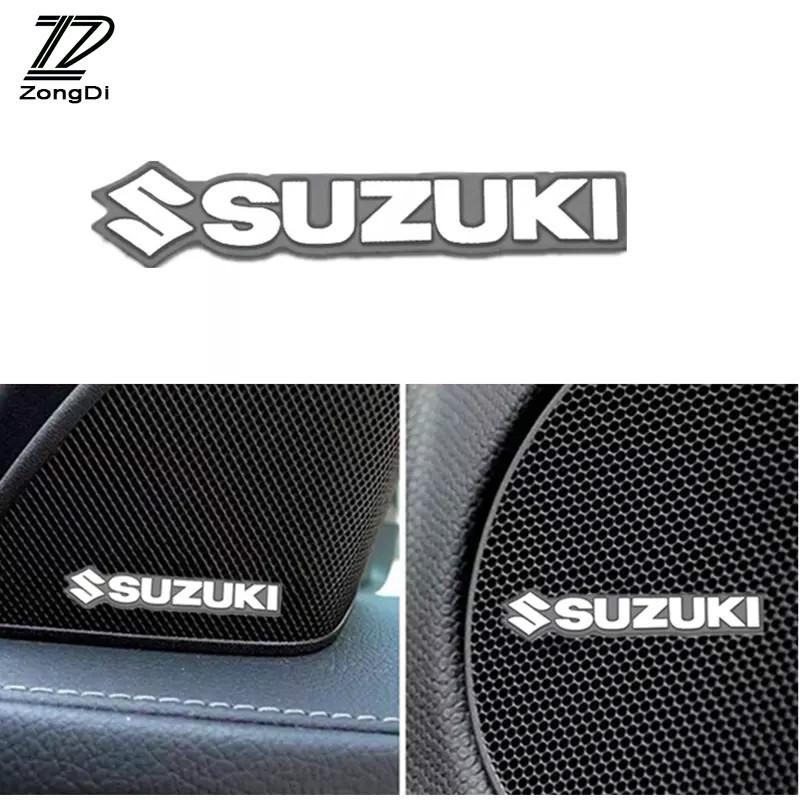 4pcs 3D Aluminum Emblem interior Speaker audio Badge Sticker for Suzuki ...