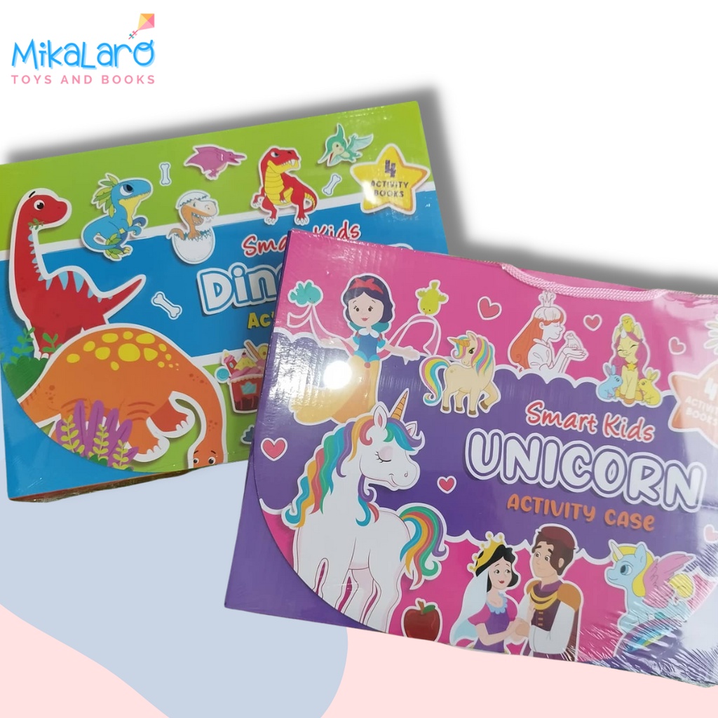 Smart Kids Activity Case - (Unicorn and Dinosaurs) | Set of 4 Books ...