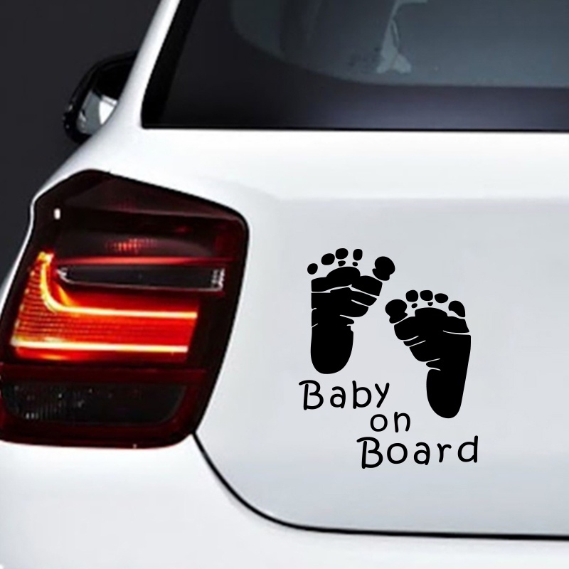Car Stickers Cute Baby on Board Car Styling Motorcycle Sticker ...