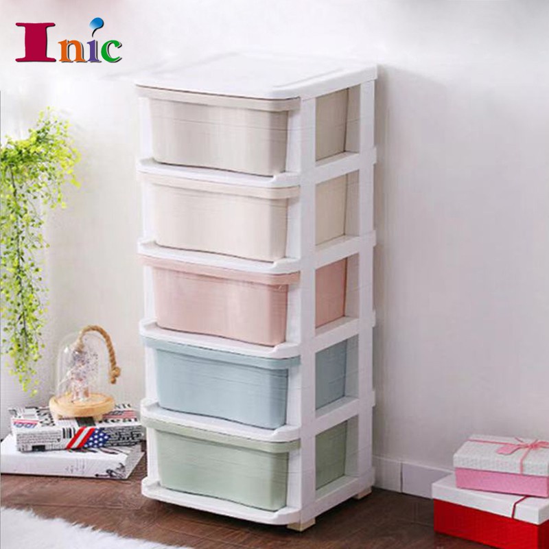 Plastic Drawer 5 Tier Storage Rack Cloth Storage Cabinet Plastic Drawer ...