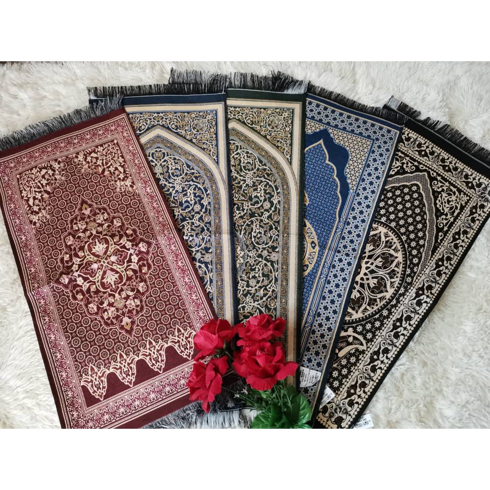 5Pc SEJADAH MUKA TENUN TURKEY SIZE 35cm x70cm Muslim Prayer Mat Giftset ...