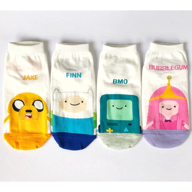KOREAN ICONIC SOCKS - Adventure Time Names Jake Finn BMO Bubblegum LSP ...