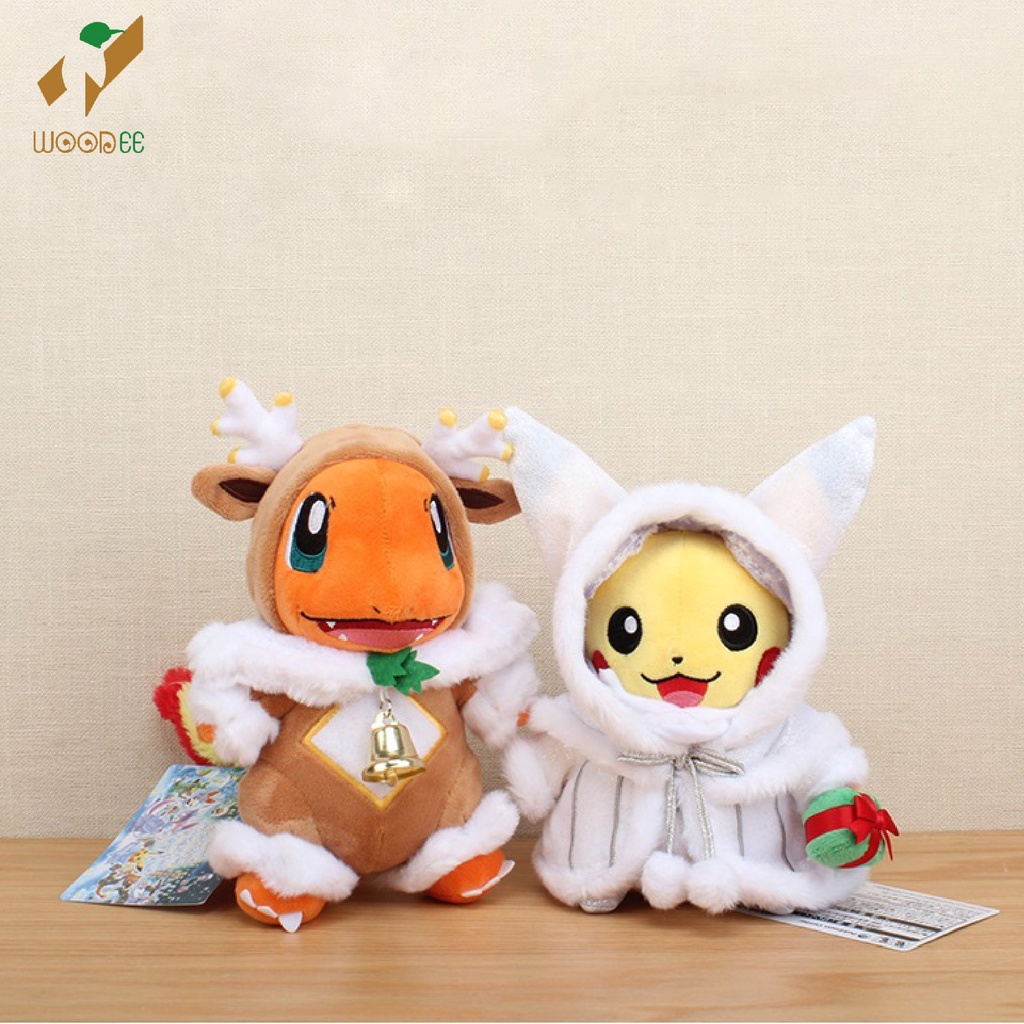 Pokemon Hitokage(Chamander) reindeer cosplay teddy bear 23cm Japanese ...