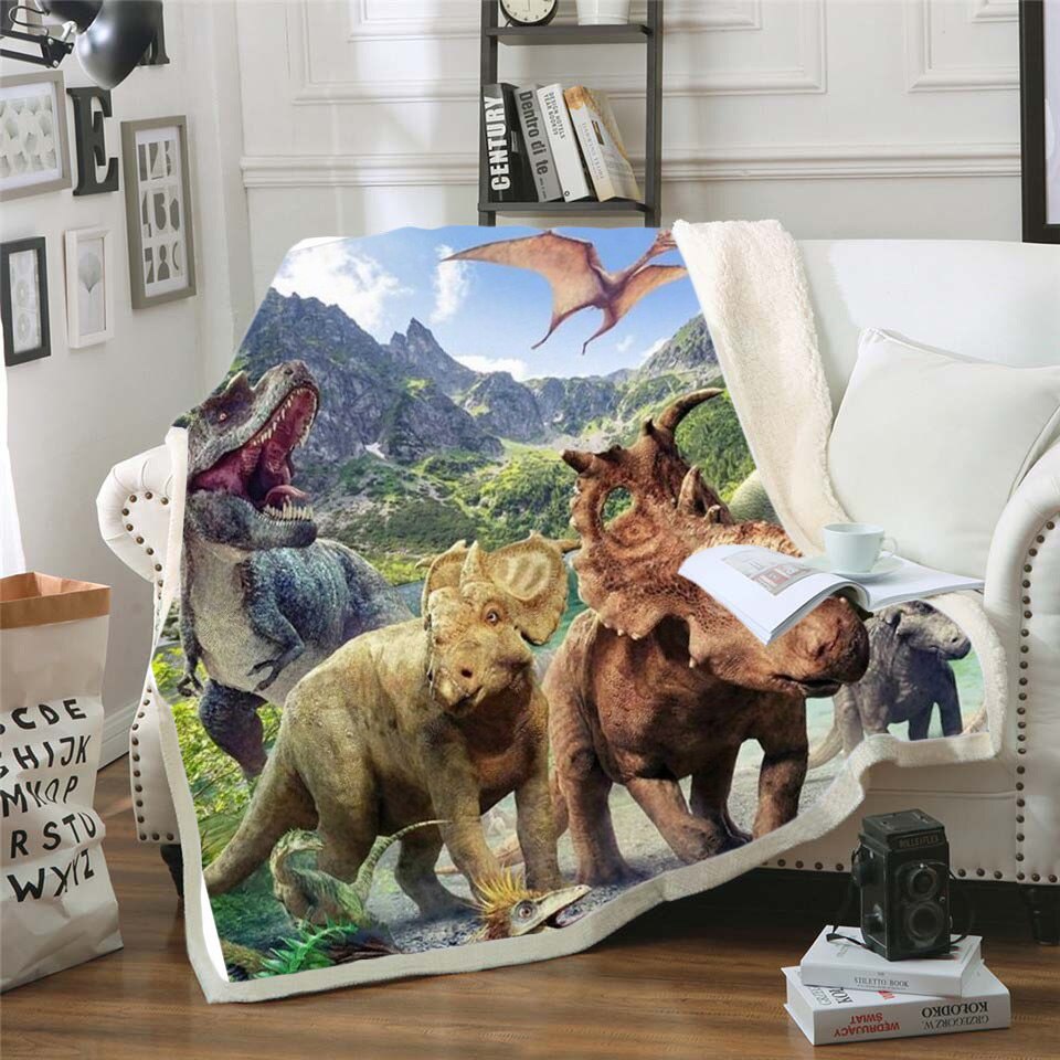 Bed Export Dinosaur Sherba Blanket Jurassic Printed Down Quilt Children ...
