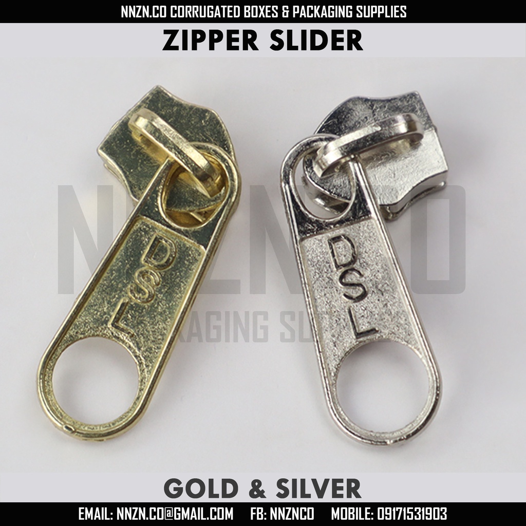 NNZN Metal Slider Gold & Silver (SLIDER ONLY) - Sold Per 10pcs | Shopee ...