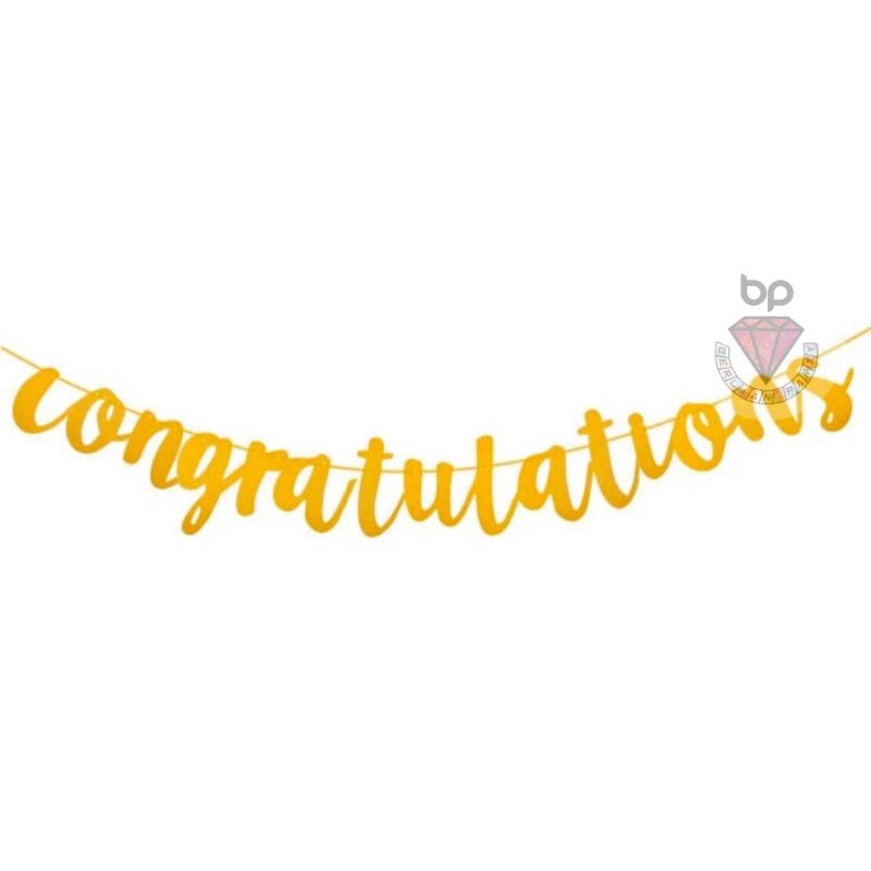 Banner Flag Congratulations / Bunting Flag Congratulations Latin ...