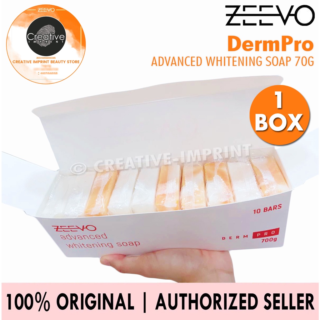 (ONHAND) Zeevo DermPro Advance Whitening Soap (1 BOX 10 BARS) 70g ...