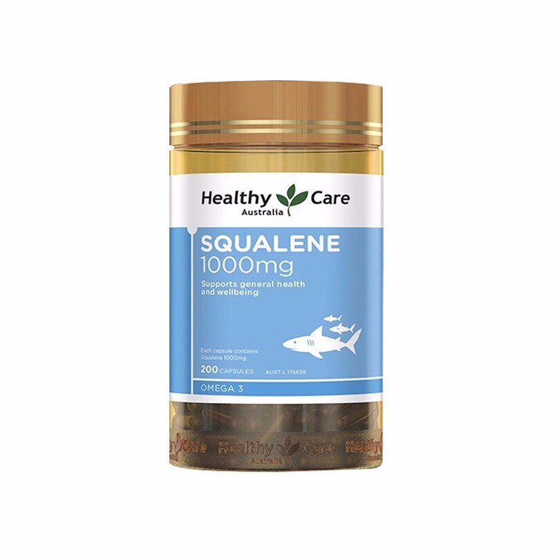 Healthy Care Deep Sea Squalene Capsules 1000mg 200 Capsules 1 bottle of HC Deep Sea Fish Oil ...