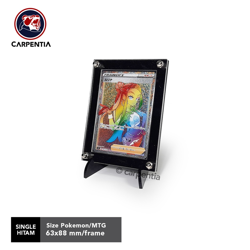 HITAM Carpentia Pokemon/MTG Acrylic Display Frame - Acrylic Card Stand ...