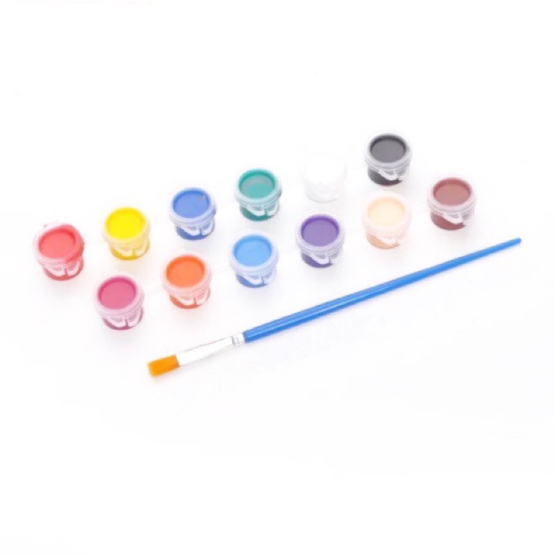 Opp color poster paint #12 school supplies w/1pc brush | Shopee Philippines