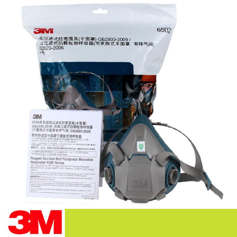 100%Original 3M 6502 Reusable half face mask Dustproof Half Face Gas ...