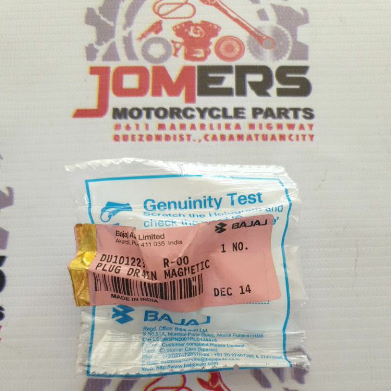 DU101223 CT100 Drain Plug Genuine DU101223 (G3-B) | Shopee Philippines