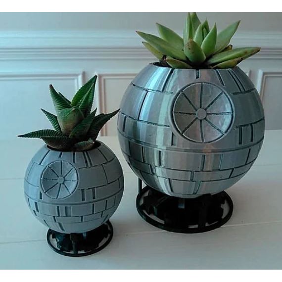 Star wars Death Star planter 3d printed cactus succulents plant pot ...