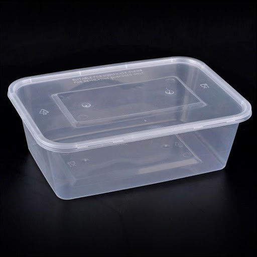 Disposable Microwave Food Container Rectangle With Lid 750ml x 5 pcs ...