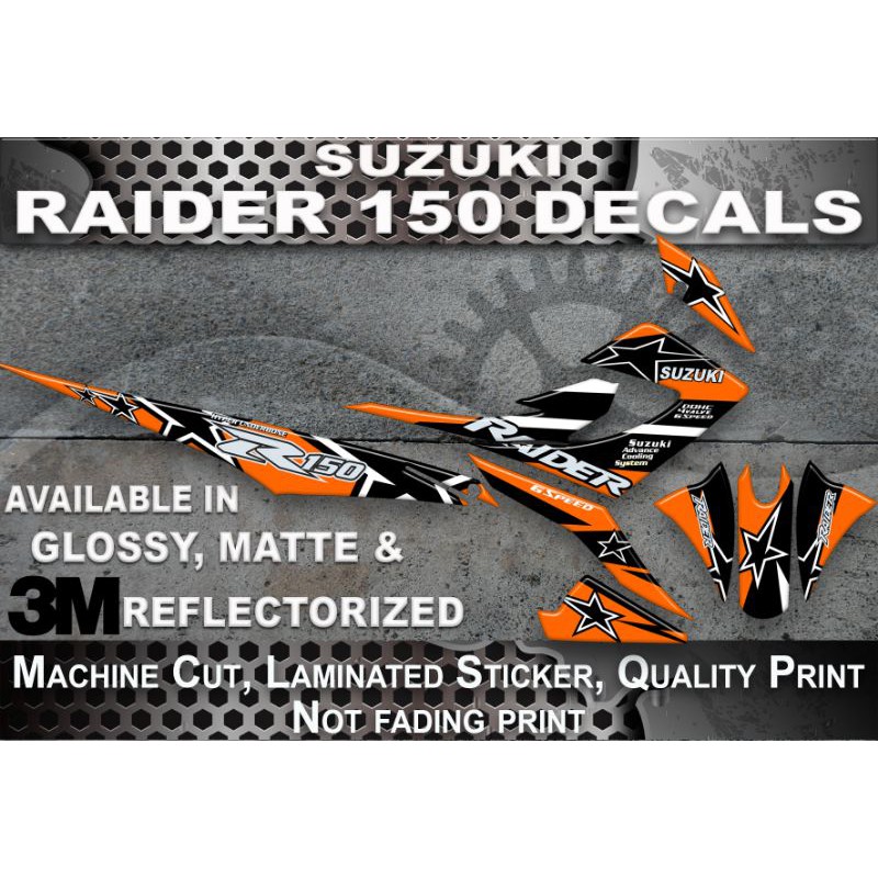 SUZUKI RAIDER 150 CARB DECALS, STICKER FOR MOTORCYCLE PARTS AND ...