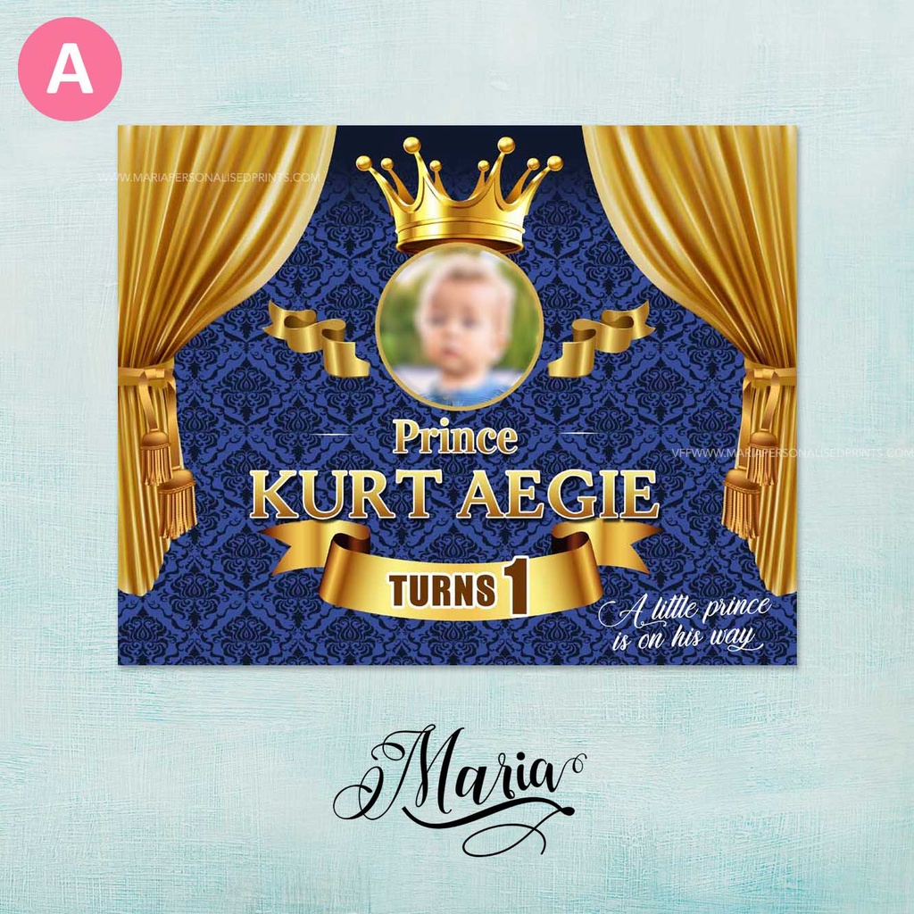 Customized Prince Birthday Banner Decor | Shopee Philippines