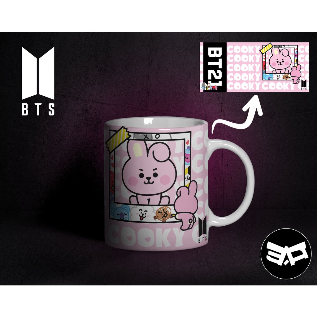 BTS mugs / Quality print Ceramic mugs / No fade / BT21 Mug / Cute BTS ...
