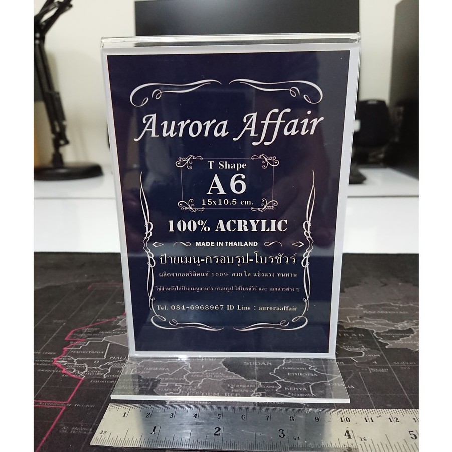 Acrylic T-Shape A6 Size Menu Signage Frame Tabletop Advertising ...