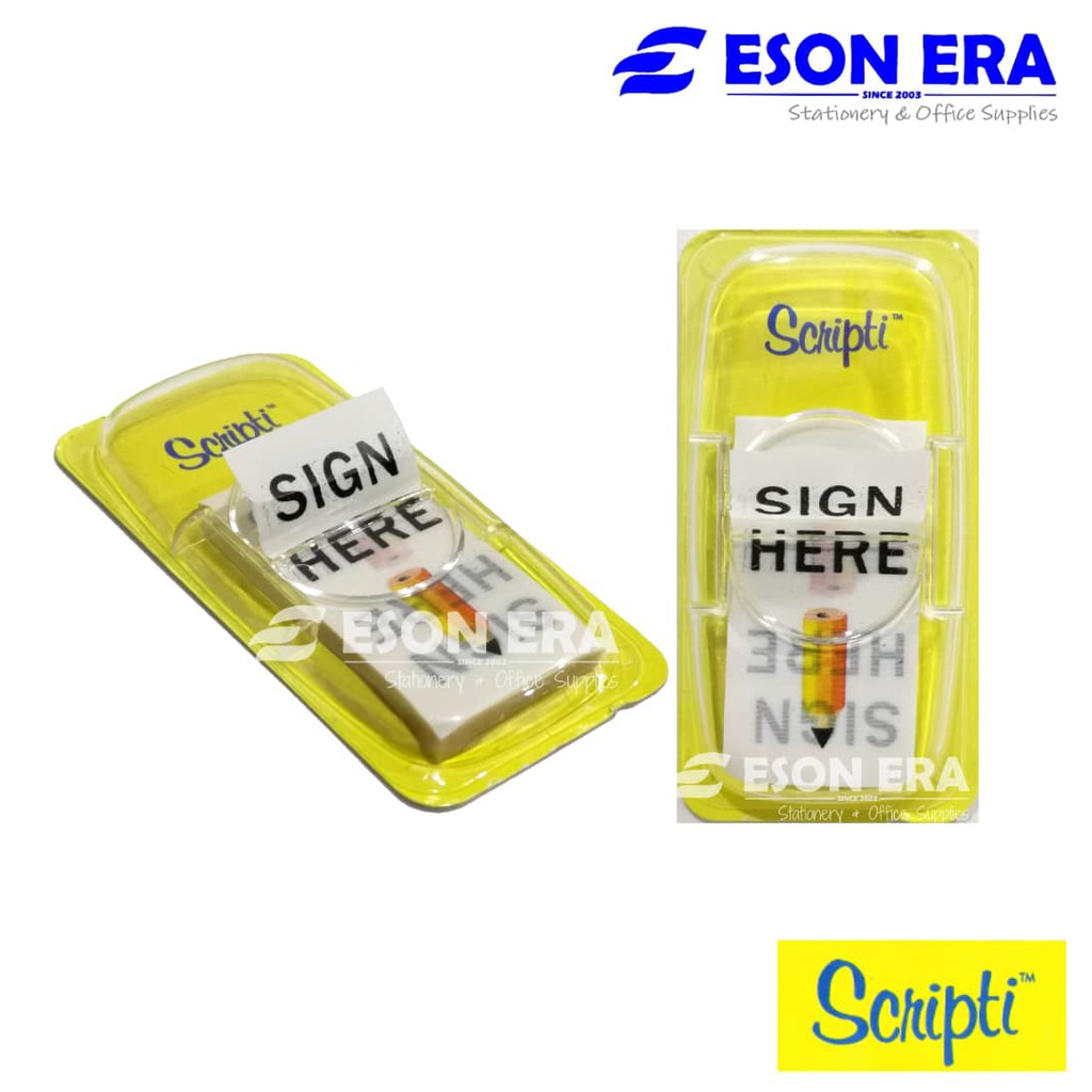 Scripti Stick-on Notes “SIGN HERE” 46199 Stiker Tanda | Shopee Philippines