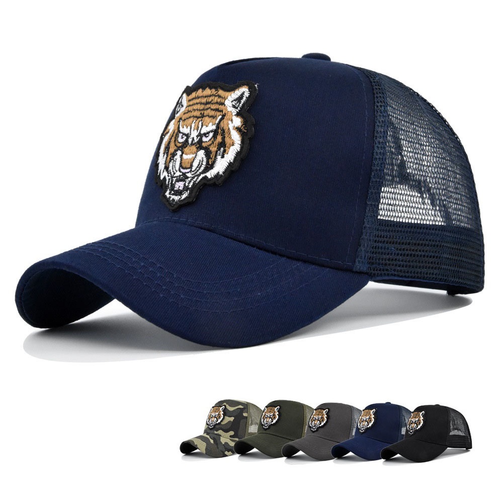 Men Women Baseball Caps Embroidered Tiger Embroidery Couple Style ...